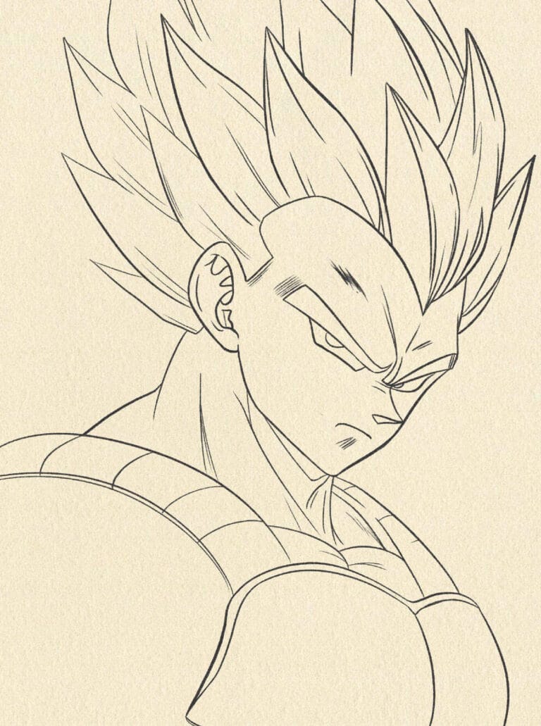 How To Draw Vegeta – 3 Ways (With Pictures)