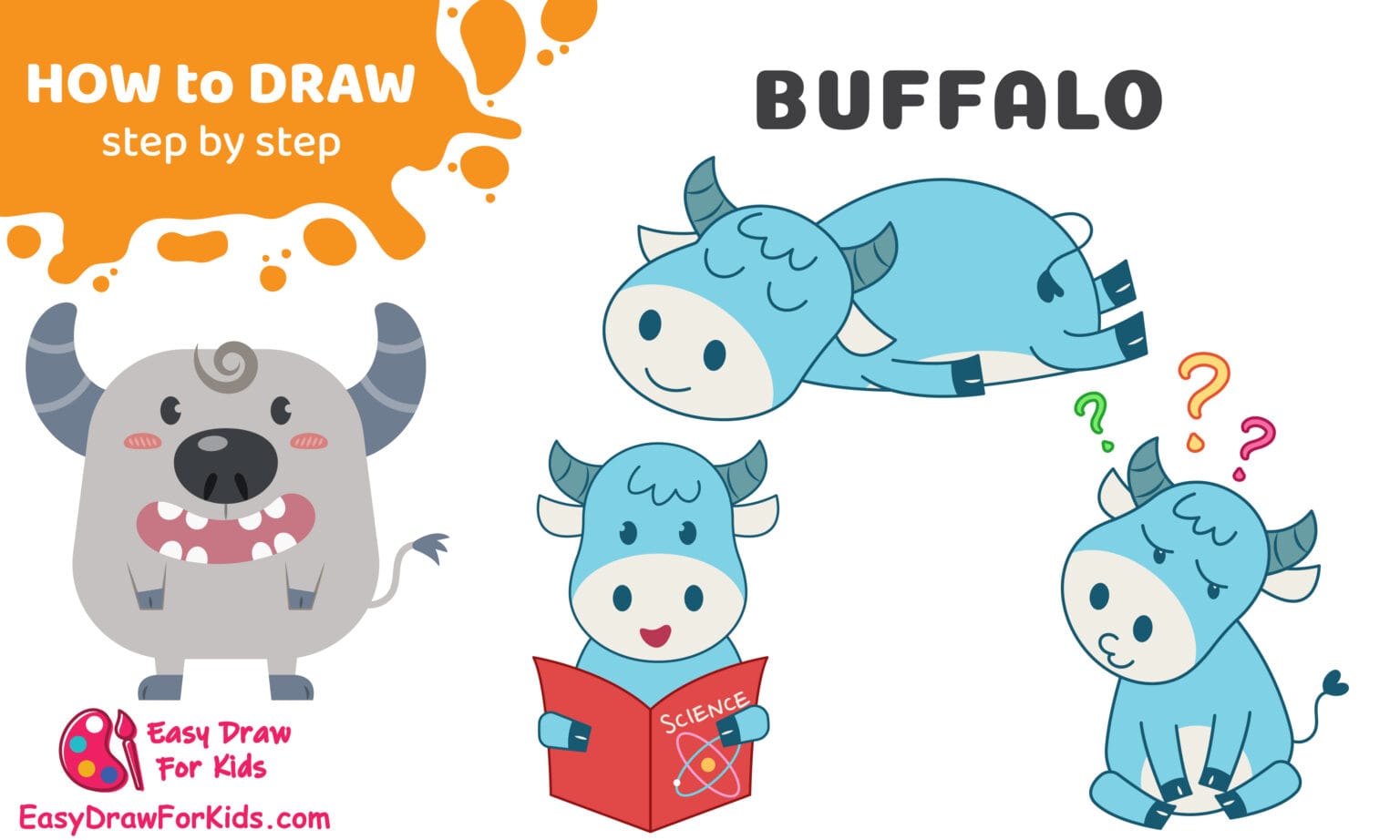 How To Draw A Buffalo - 4 Ways (With Pictures)
