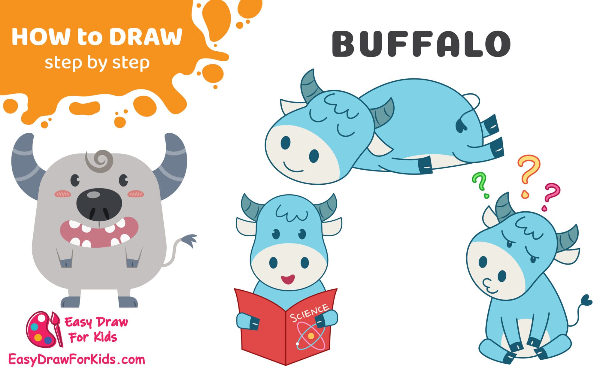 How To Draw A Buffalo - 4 Ways (With Pictures)