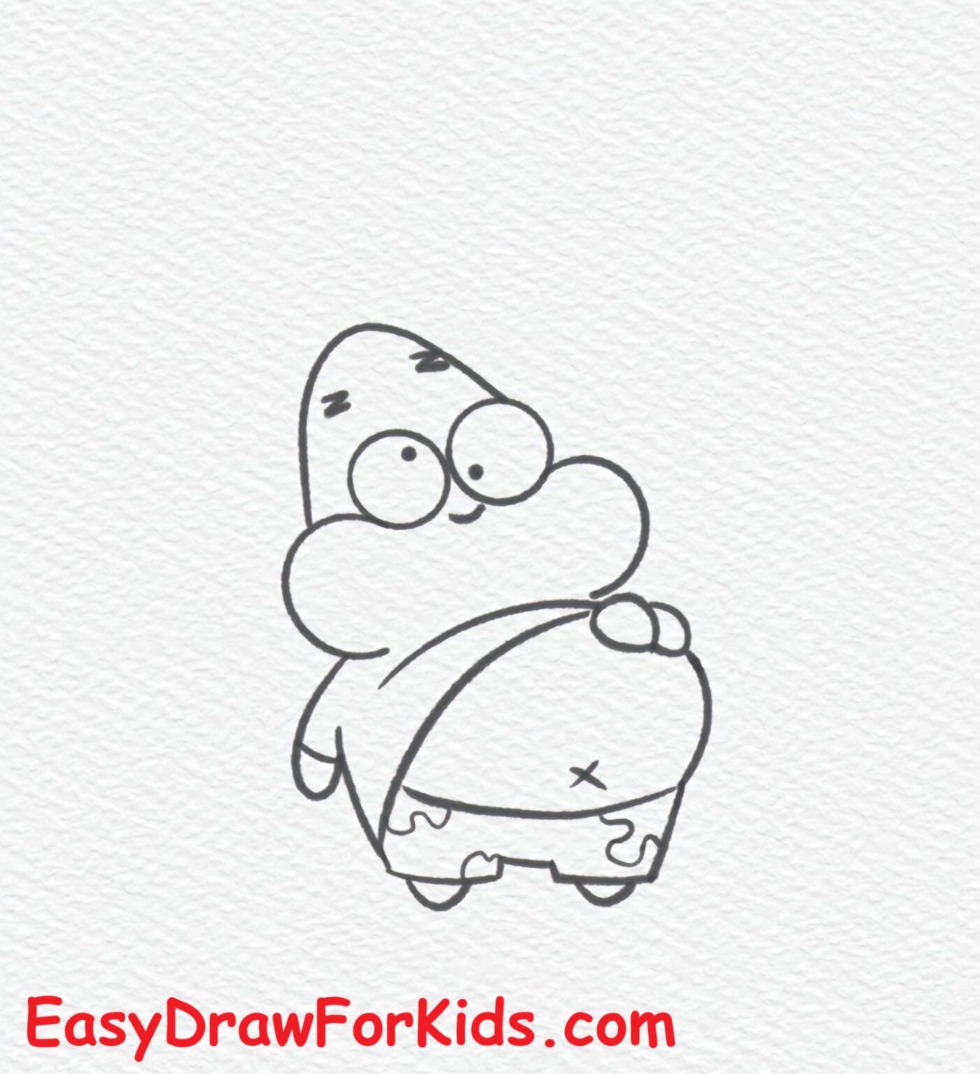 How To Draw Patrick Star From SpongeBob SquarePants - 7 Ways (With ...