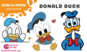 How To Draw Donald Duck - 3 Ways (With Pictures)