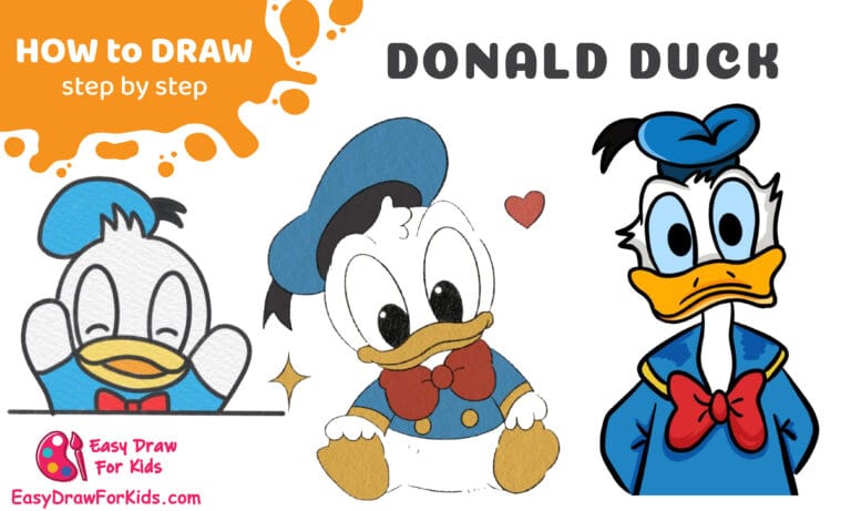 How To Draw Donald Duck - 3 Ways (With Pictures)