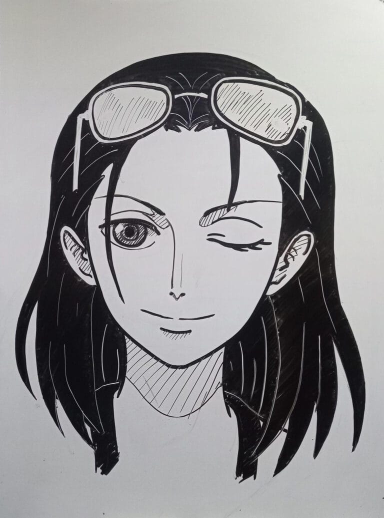 How To Draw Nico Robin From One Piece – 2 Ways (With Pictures)