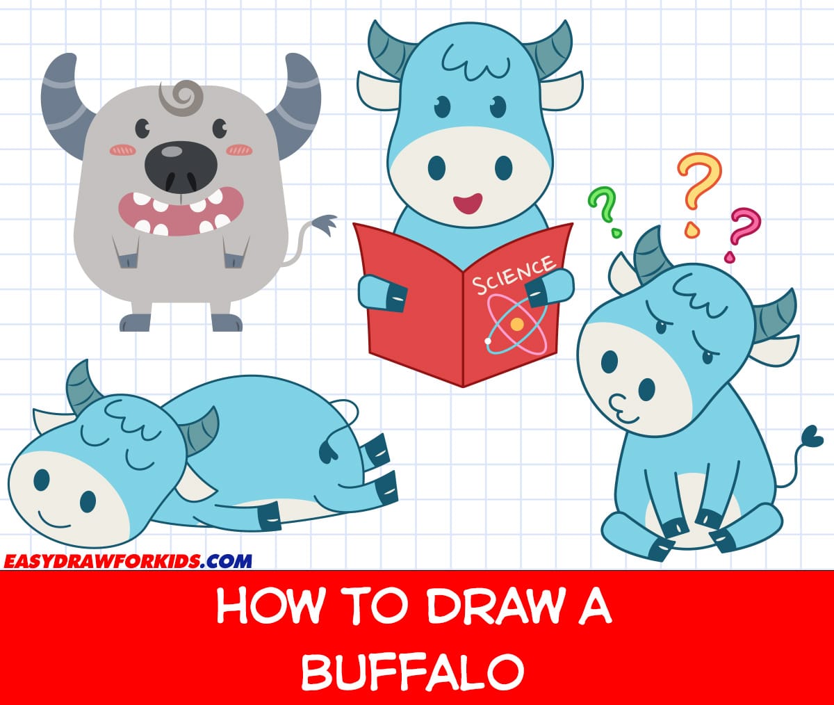 How To Draw A Buffalo - 4 Ways (With Pictures)
