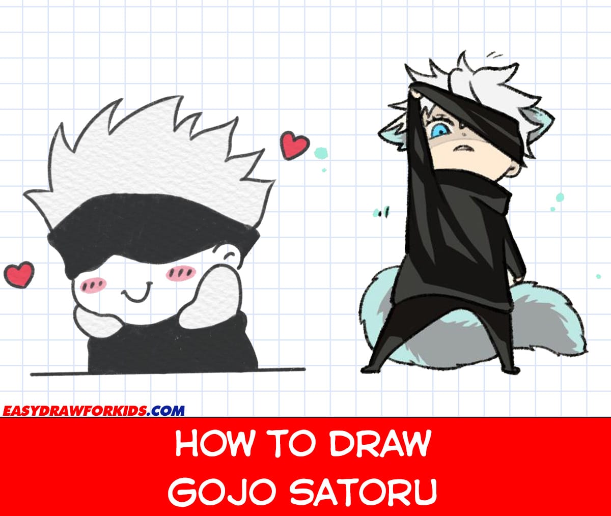 How To Draw Gojo Satoru From Jujutsu Kaisen - 2 Ways (With Pictures)