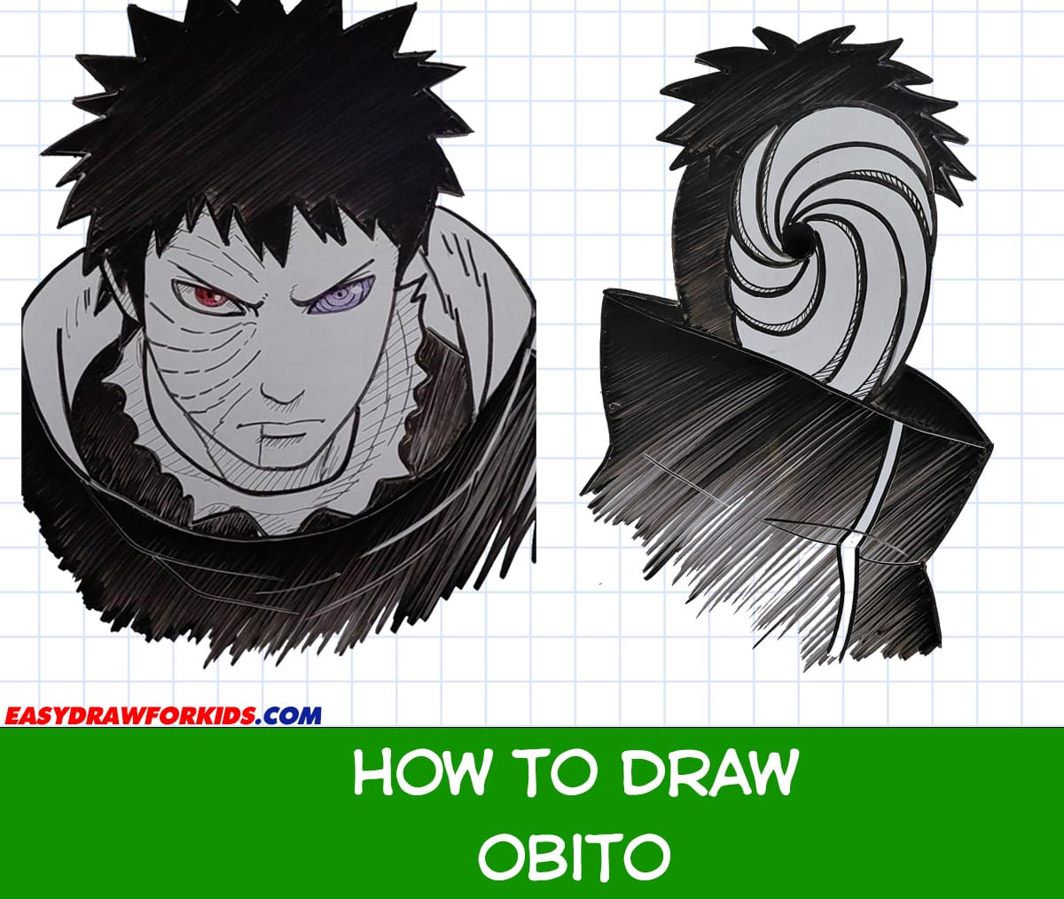 How To Draw Obito Uchiha From Naruto – 3 Ways (With Pictures)