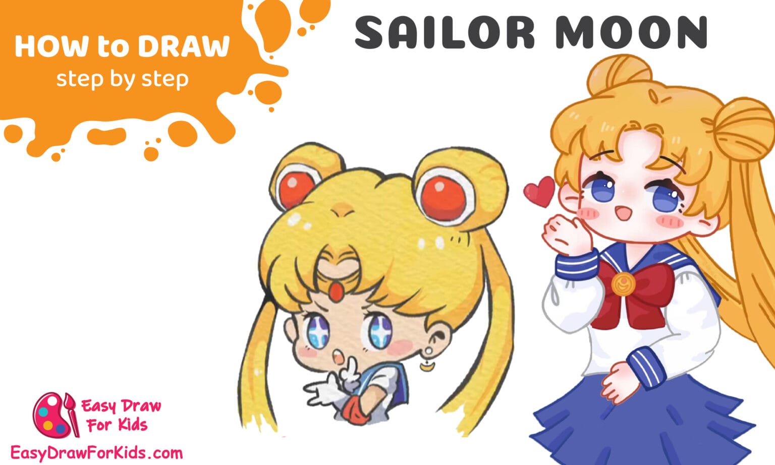 How To Draw Sailor Moon - 2 Easy Methods For Beginners
