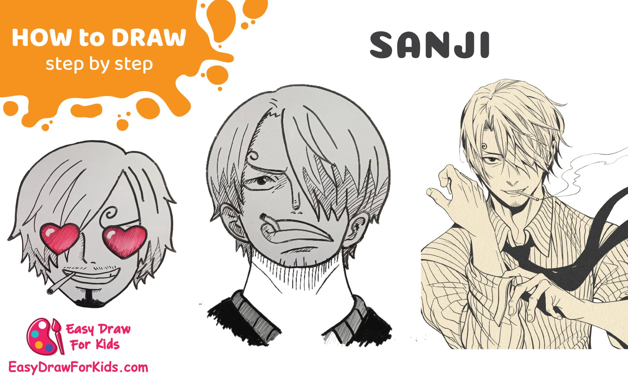 How To Draw Sanji From One Piece – 3 Ways (With Pictures)