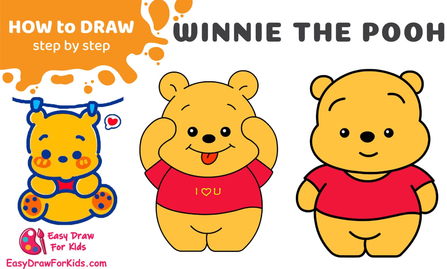 How To Draw Winnie The Pooh - 3 Ways (With Pictures)